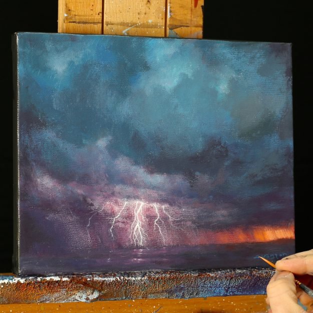 Flash of Lightning - An Acrylic Painting Lesson | Tim Gagnon Studio