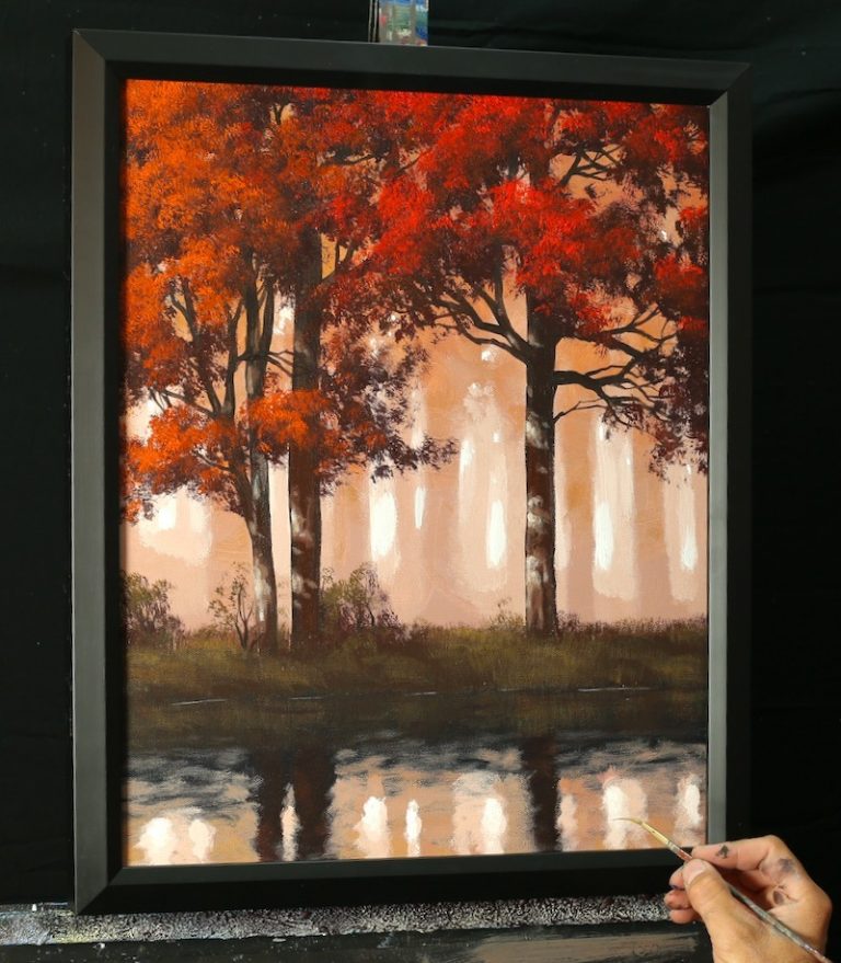 Autumn Misty Forest Painting Lesson Set - DVD Acrylic Painting Series ...